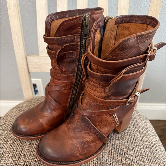 freebird | Shoes | Freebird Brown Leather Baker Boots Size 8 | Poshmark